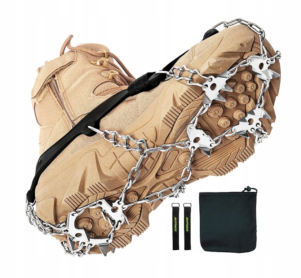 RACZKI NA BUTY RAKI ANTYPOŚLIZG ŁAŃCUCHY XL r41-47 - 12277237520 ...