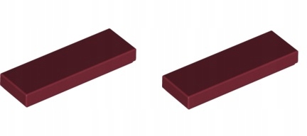 LEGO Płytka płaska 1x3 ciemny czerwony 63864 -2szt - 12465285511 - oficjalne archiwum Allegro