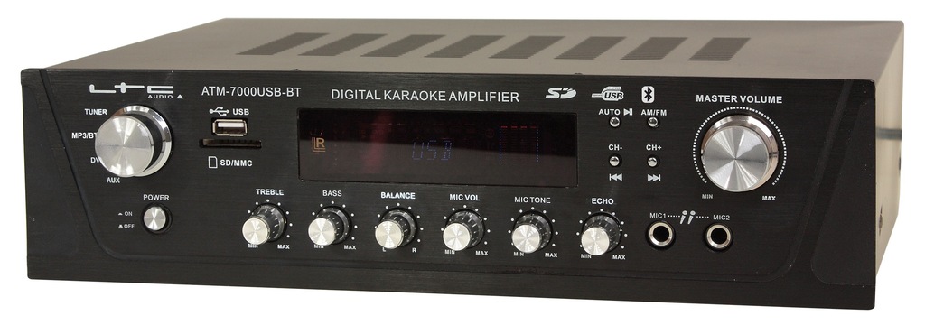 WZMACNIACZ STEREO 2x50W USB BLUETOOTH TUNER - 7765682225 - oficjalne archiwum Allegro