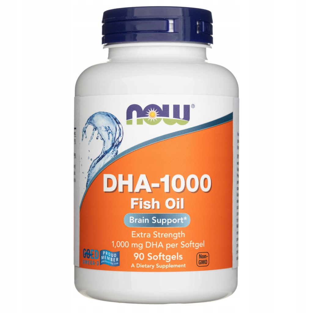 NOW FOODS DHA-1000 Brain Support Kwas dokozaheksaenowy DHA USA 1000MG ...