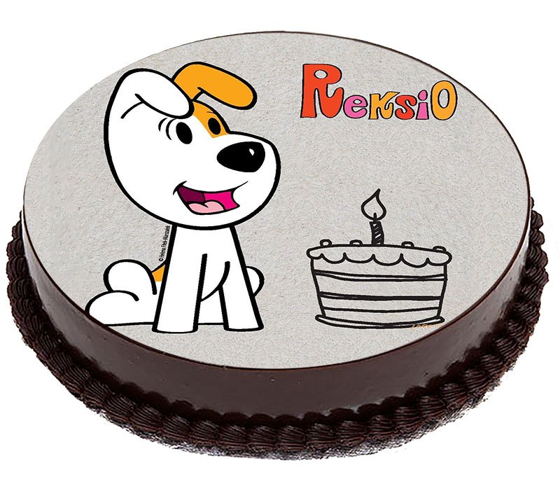 OPŁATEK NA TORT Reksio Dobranocka Pies 20cm - 7280588828 - oficjalne ...