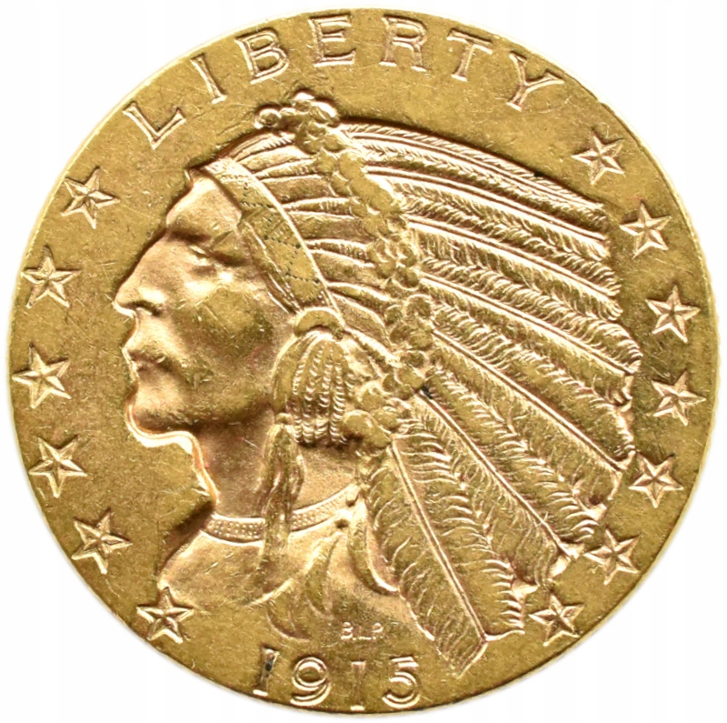 USA, Indianin, 5 dolarów 1915, Filadelfia, piękne! - 13791466786 - oficjalne archiwum Allegro