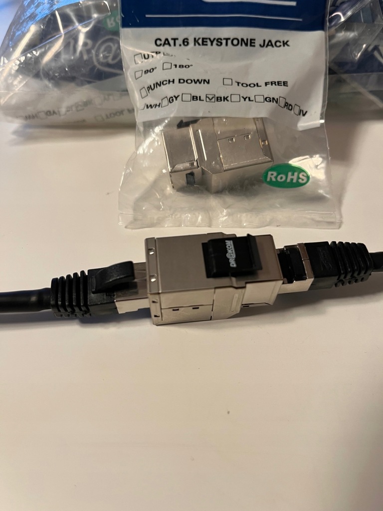 Adapter BKT RJ45-RJ45 kat.6, FTP, keystone jack - 13115684018 ...