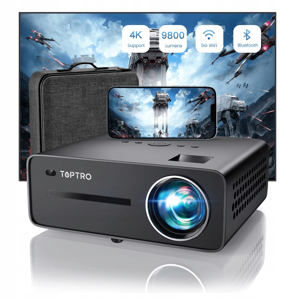 Projektor Full HD 1080P 9800 lumen 5G WiFi - 13868681707 - oficjalne ...