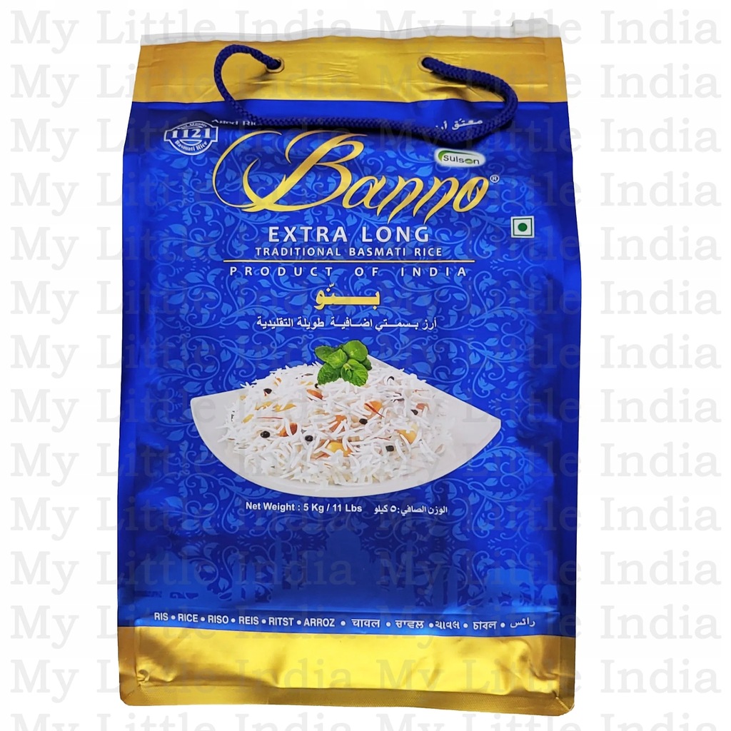 Indyjski ryż Bano basmati super długi 5 kg - 12337932080 - oficjalne ...