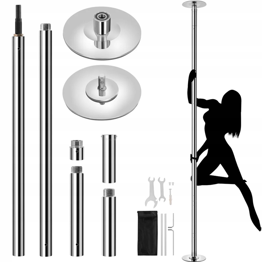 Rura do tańca POLE DANCE Drążek Yaheetech od 225 do 274,5 cm 45mm srebrny - 17182726030 ...