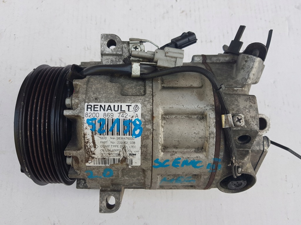 KOMPRESOR KLIMY SCENIC III MEGANE III 8200869742A - 8455890377 ...