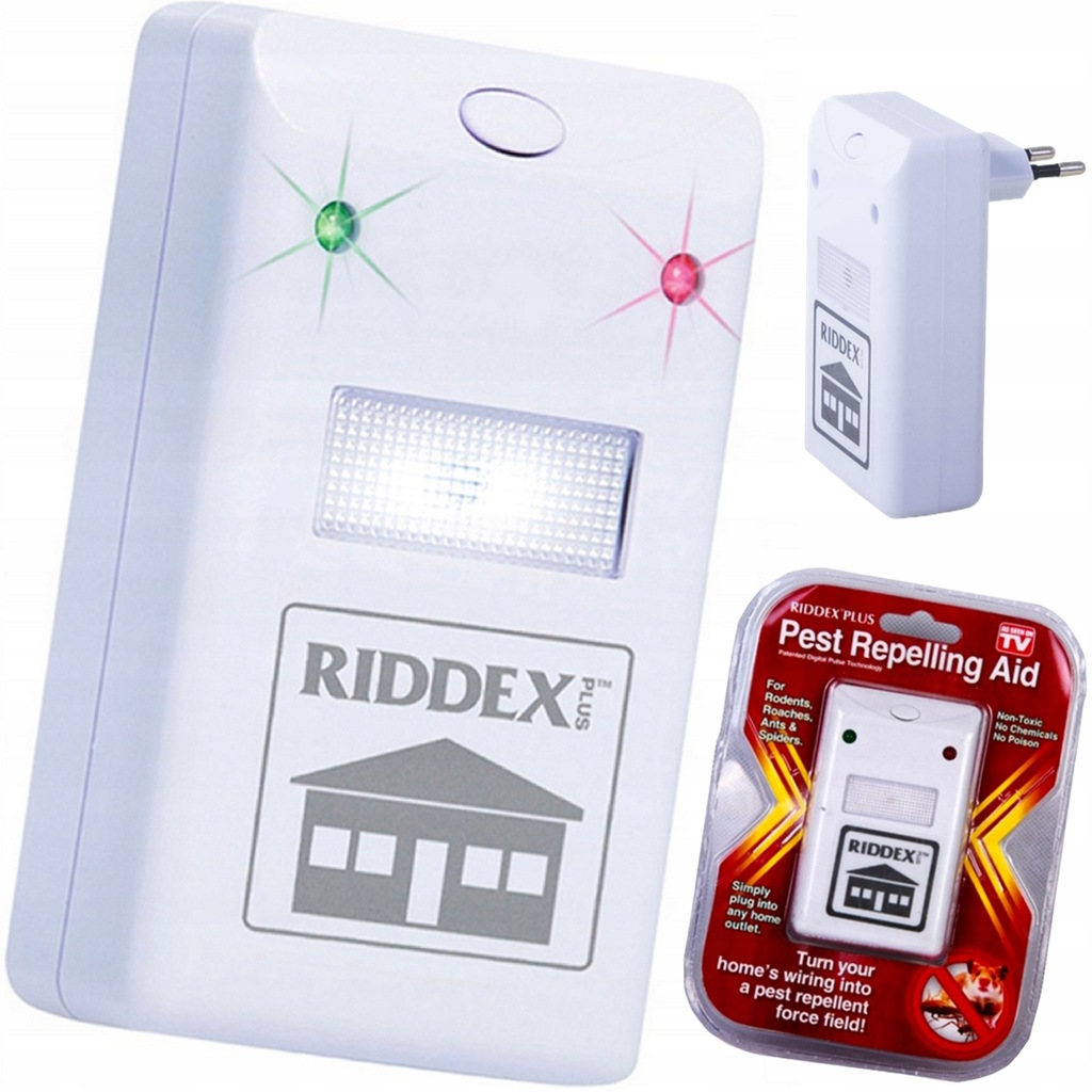 ODSTRASZACZ RIDDEX ULTRADZWIĘKOWY NA MYSZY SZCZURY - 12110655761 ...