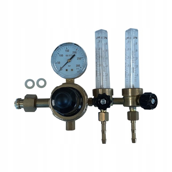 REDUKTOR ARGON CO2 DONMET Z 2 ROTAMETRAMI - 9571259973 - oficjalne archiwum Allegro