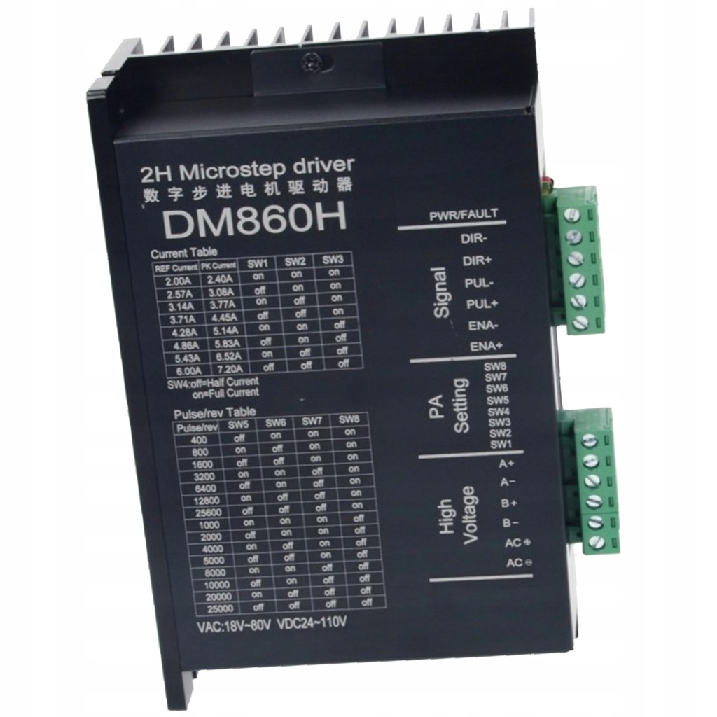 Sterownik silnika krokowego CNC DM860H 7.2A AC/DC - 11798809509 - oficjalne archiwum Allegro