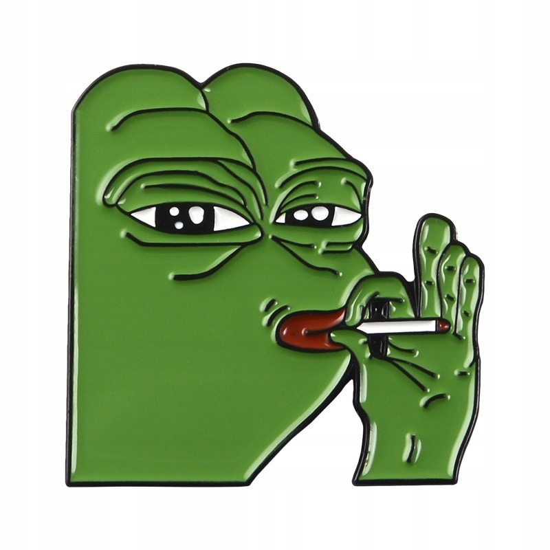 Pin przypinka PEPE THE FROG mem żaba Pepe papieros - 12678025161 ...