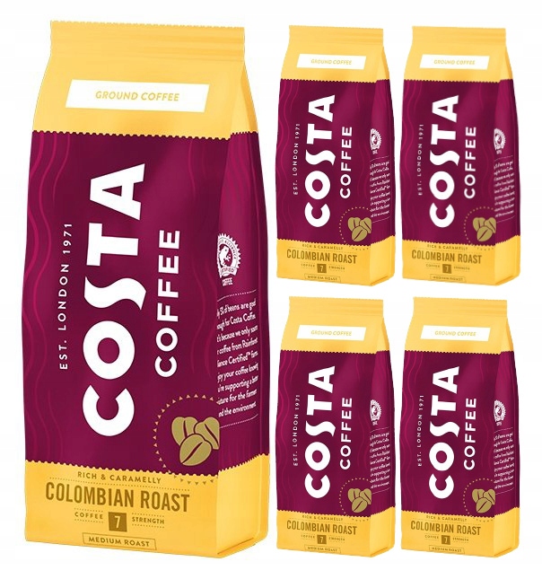 COSTA COLOMBIAN ROAST kawa MIELONA 5x200G (1KG) - 11613927932 ...