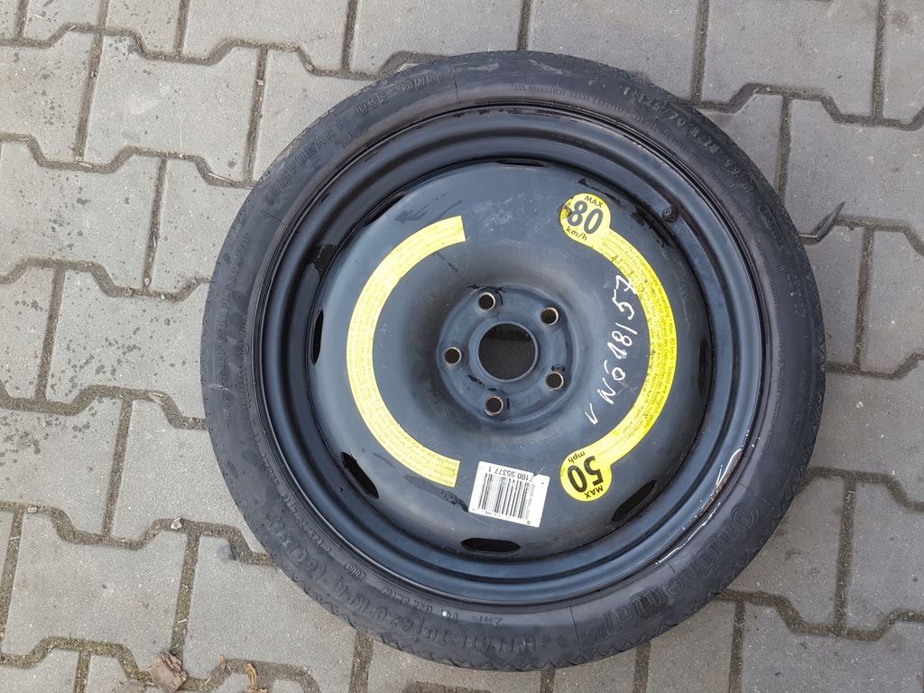 VW GOLF V VI AUDI A3 8P KOŁO DOJAZDOWE 18 5X112 - 17215616336 - oficjalne archiwum Allegro