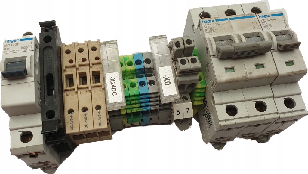 zugi złączki szynowe BEZPIECZNIKI MIX HAGER 16 el. - 11080417211 ...