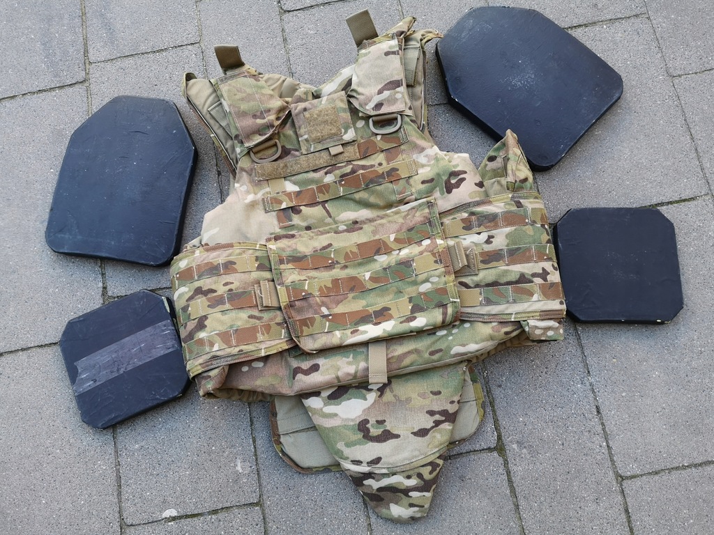 KAMIZELKA BALISTYCZNA OCHRONNA IIIA IOTV MULTICAM OCP KEVLAR ESAPI US ...