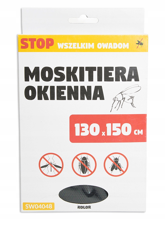 MOSKITIERA SIATKA KOMARY OWADY 130x150+RZEP CZARNA - 6813006941 ...