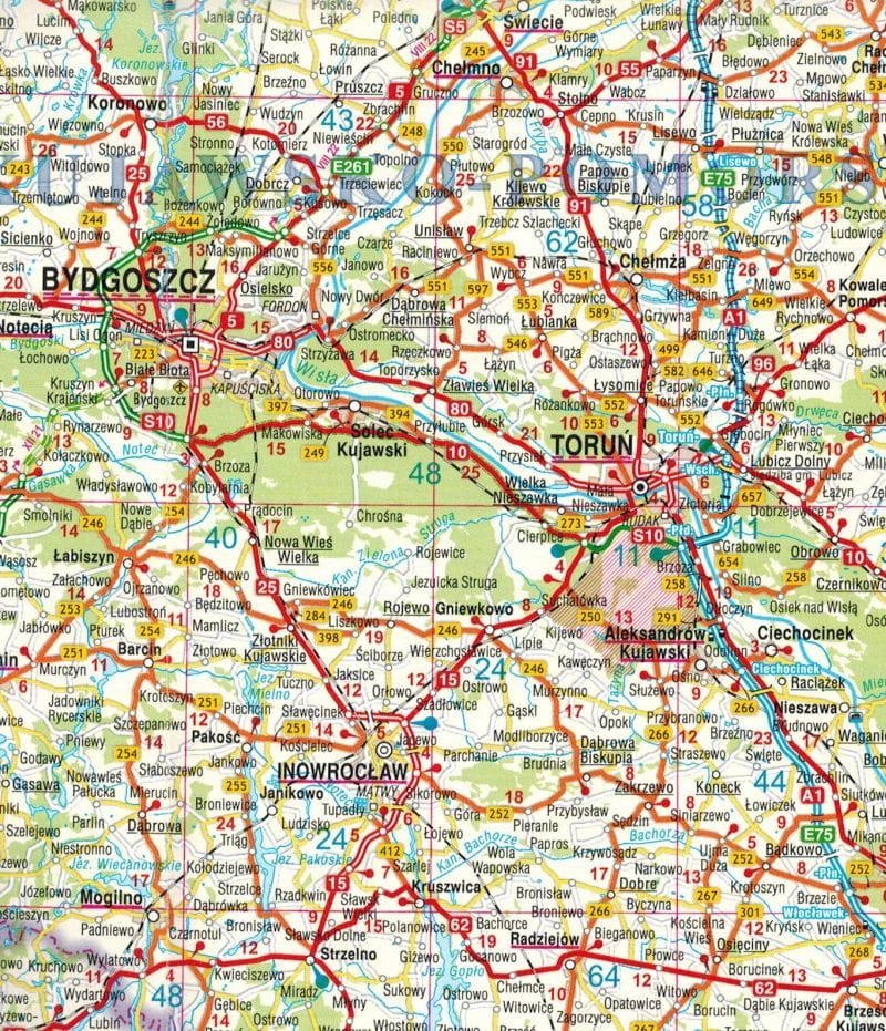 POLSKA MAPA SAMOCHODOWA DROGOWA 2021/2022 GAUSS - 10013906518 ...