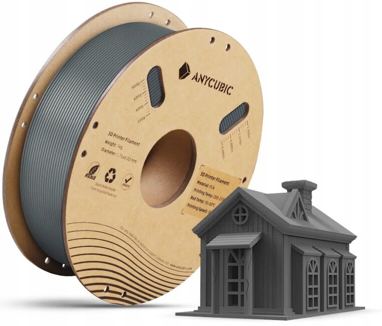 Filament PLA Anycubic Szary Grey 1kg 1,75mm do Drukarki 3D - 15230391457 - oficjalne archiwum ...
