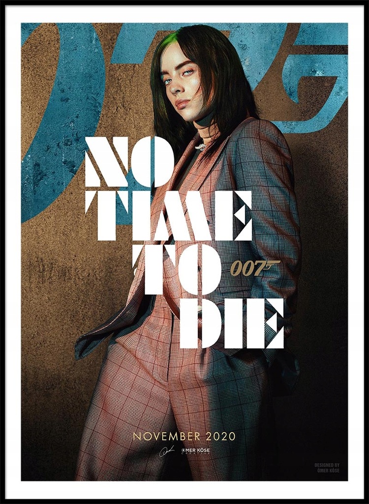 Plakat A1 grafika wzór BILLIE EILISH 02 - 11855602113 - oficjalne archiwum Allegro