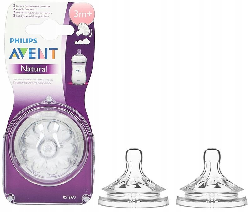 Avent Natural SMOCZEK DO BUTELKI TRÓJPRZEPŁYWOWY 3 - 7783627686 - oficjalne archiwum Allegro