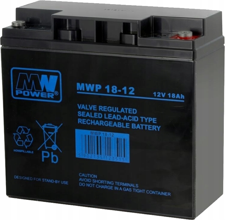 Bardzo Mocny Ciężki Akumulator 12V 18Ah ALARM UPS - 13147647588 - oficjalne archiwum Allegro