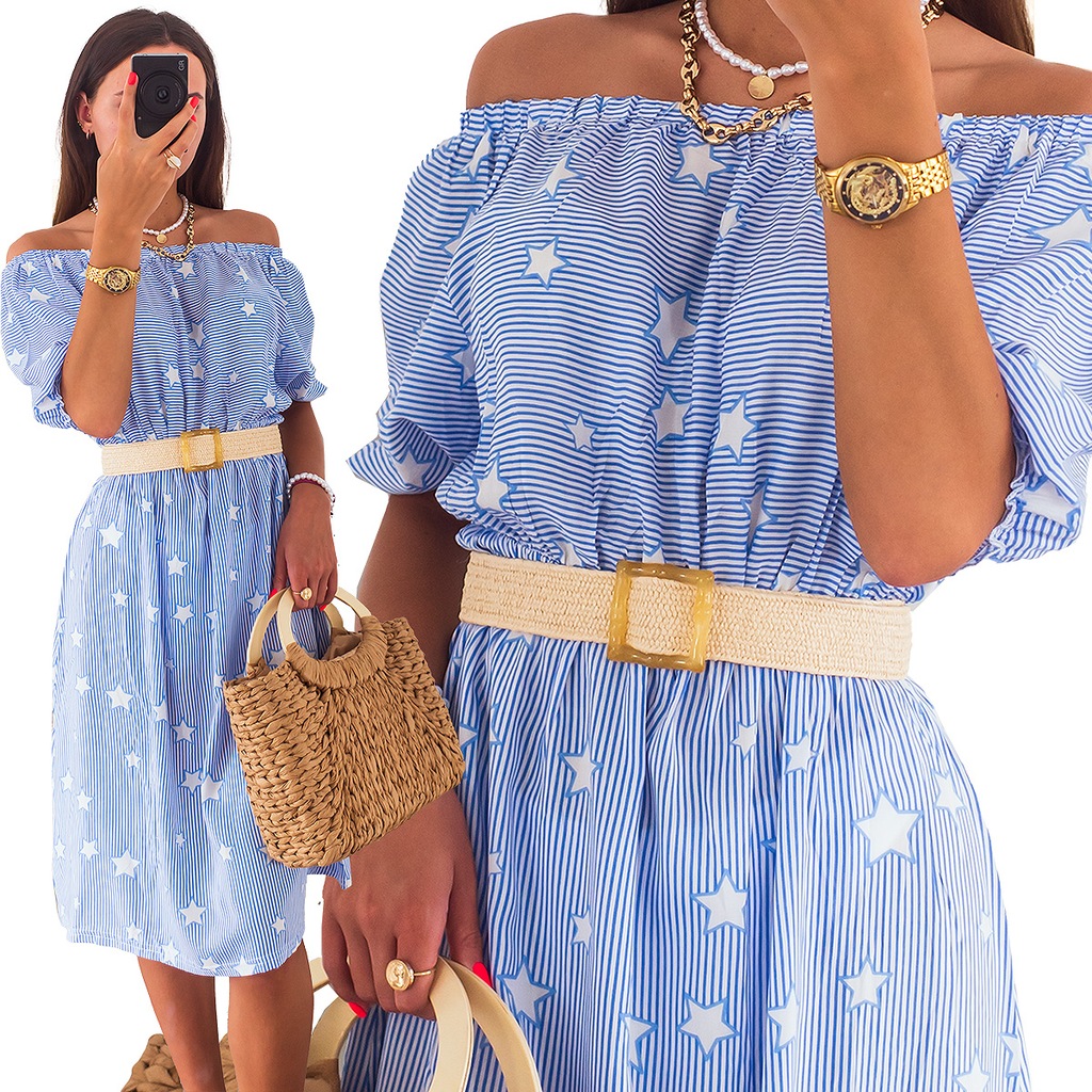 Letnia SUKIENKA HISZPANKA kwiaty KOLORY XL2XL N863 - 13143661821 ...