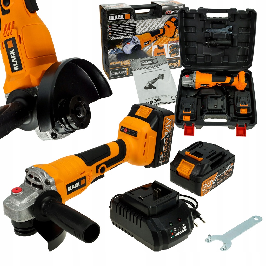 Szlifierka kątowa akumulatorowa Black 42559 24 V - 13423035515 ...