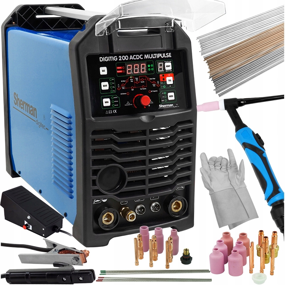 Spawarka Sherman TIG 200 Multi Puls 230v AC DC - 12736202807 - oficjalne archiwum Allegro