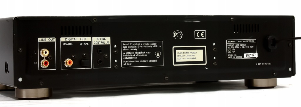 SONY CDP-XB920 WYSOKI ODTWARZACZ CD KLASA QS - 12325310474 - oficjalne ...