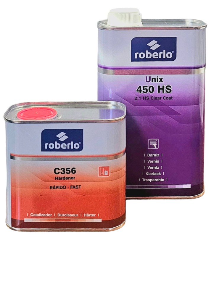 ROBERLO UNIX 450HS LAKIER BEZBARWNY 1L+0,5L UTW.SZYBKI - 14742802608 - oficjalne archiwum Allegro