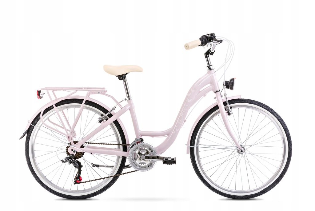 Rower dziecięcy na komunię miejski Romet Panda 24 cale fioletowy ...