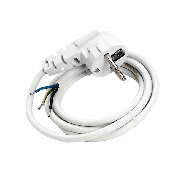 Przewód wtyczka kątowa OMY 3x1 1,5m biały 931-11K - 12649410280 ...