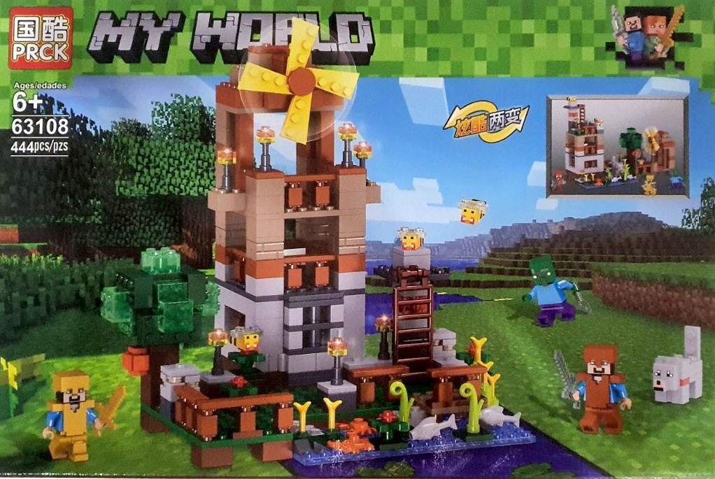 KLOCKI MINECRAFT 444 ELEMENTÓW PSZCZELI MŁYN - 12860714914 - oficjalne ...