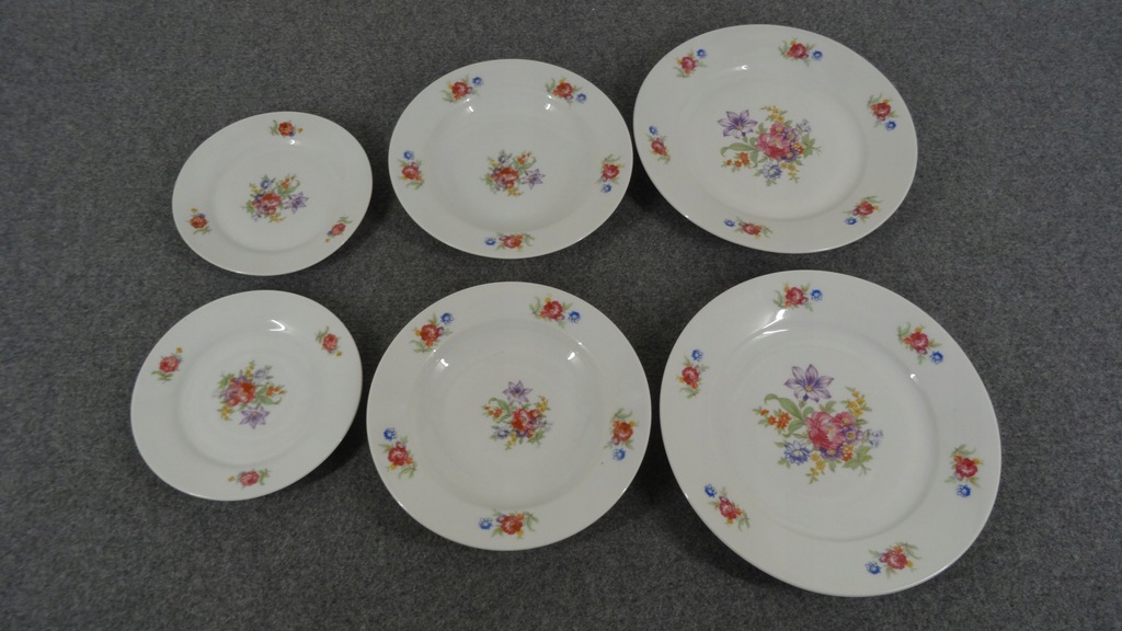 Zestaw talerze duże głębokie talerzyki Karolina - 13311946701 ...