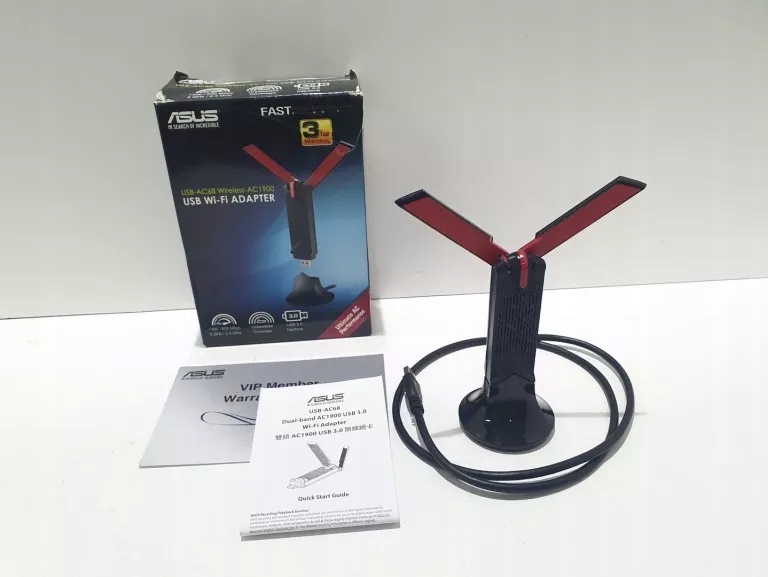 DWUPASMOWY ROUTER ASUS USB-AC68 WIRELESS-AC1900 - 12742749685 - oficjalne archiwum Allegro