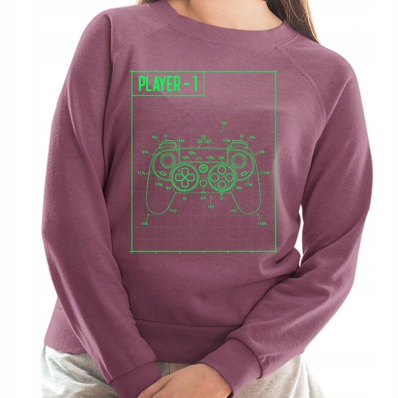 bluza B-BU dla gracza pad rysunek techniczny b XS - 10570254333 ...