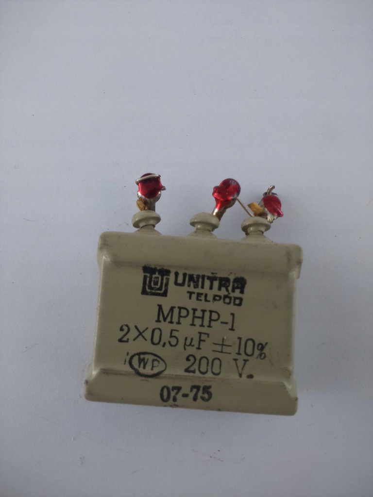 Kondensator UNITRA TELPOD MPHP-1 200V 07-75 - 8294905798 - oficjalne ...