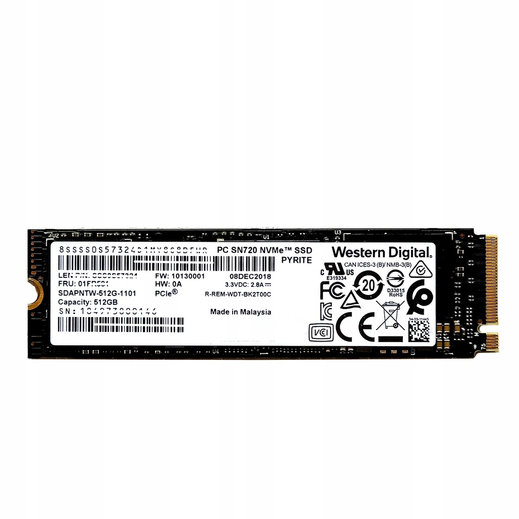 DYSK SSD WESTERN DIGITAL 512GB SN720 M.2 NVME 2280 - 12768642013 ...