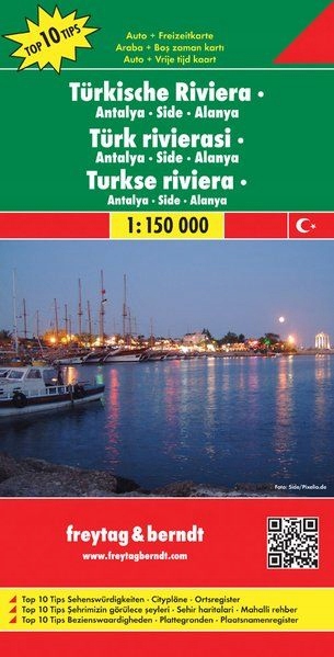 RIWIERA TURECKA Alanya-Antalya-Side mapa 1:150T FB - 12000714526 ...