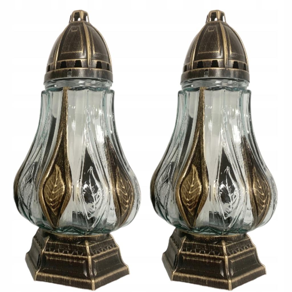 2SZT ZESTAW ZNICZE SZKLANE DUŻE ARTYSTYCZNE RĘCZNIE MALOWANE CAŁOROCZNE ...