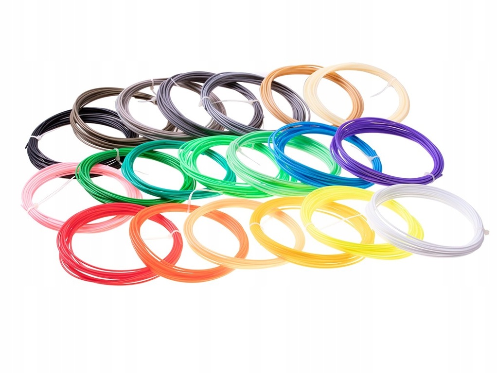 Wkład do długopisu 3D Pen 20 kolorów x 5m PCL - 12590636465 - oficjalne archiwum Allegro