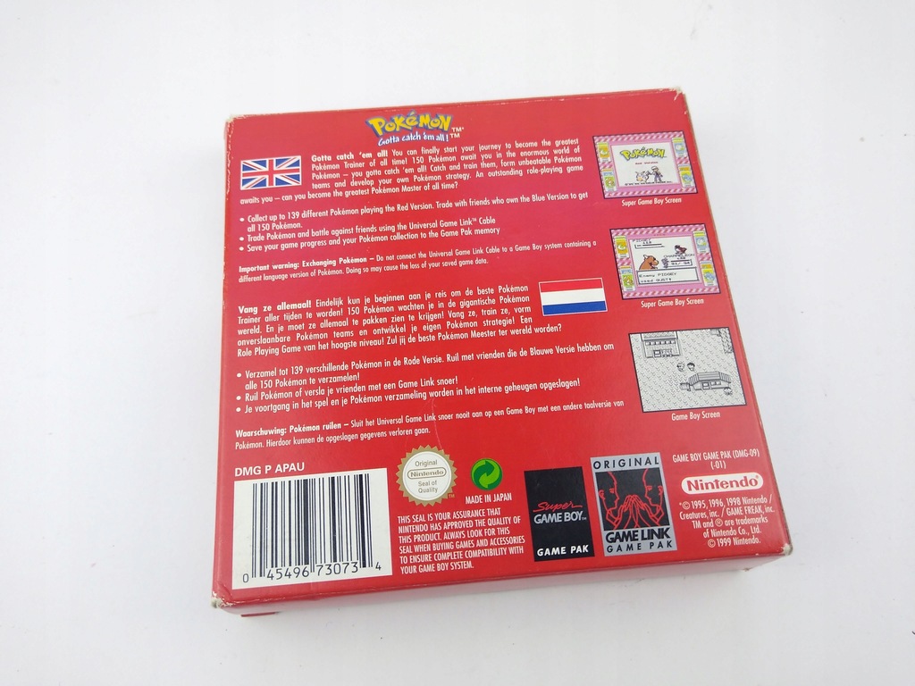 Pokemon Red BOX Game Boy Classic Nintendo - 9156966931 - oficjalne ...