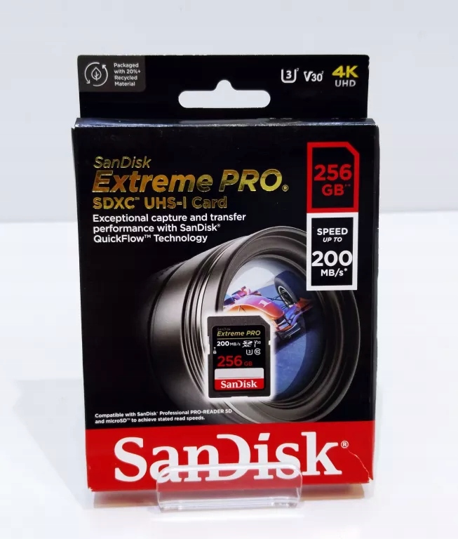 KARTA SANDISK EXTREME PRO 256GB SDXC 200MB/S V30 - 15127977687 - oficjalne archiwum Allegro