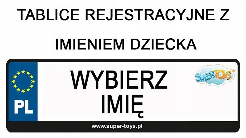 TABLICA REJESTRACYJNA DO POJAZDU - NAKLEJKA - 12454006018 - oficjalne ...