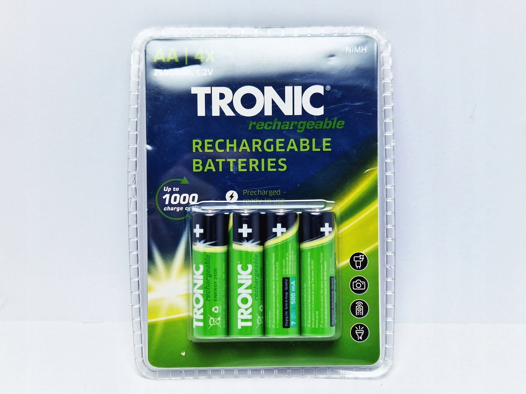 Akumulatorki Tronic (NiMH) AA (R6) 2500 mAh 4 szt. - 12907655934 ...