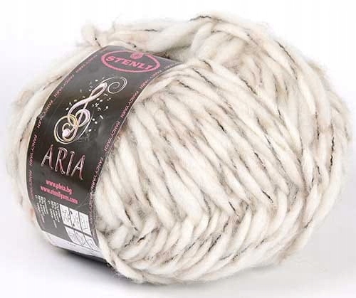 Włóczka fantazyjna Stenli Yarn Aria 02 Biały Beż 5 - 11843868304 ...