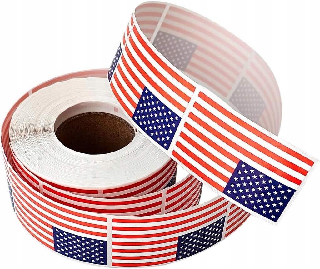 STICKERS ORNAMENTS 200 PCS ROLL American Flag - 16251873886 - oficjalne ...