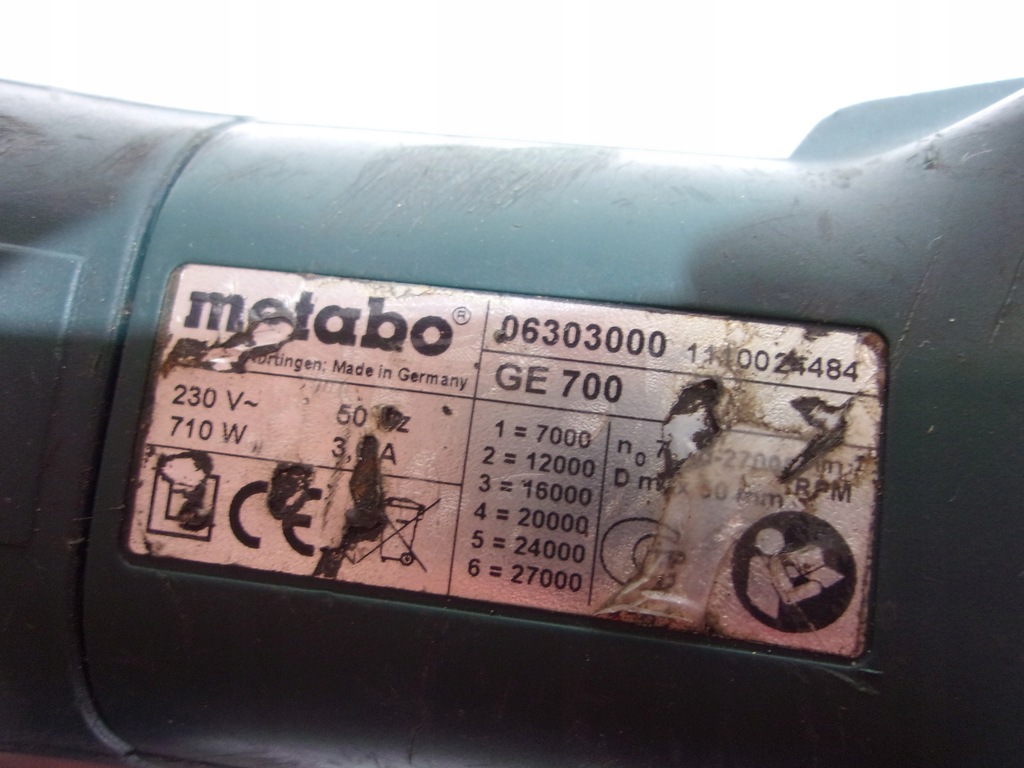 Szlifierka Prosta Metabo GE700 710W Regulacja - 13633142063 - oficjalne ...