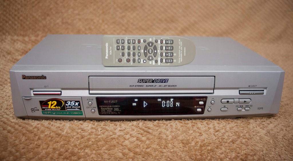 PANASONIC NV-FJ627EE_Hi -Fi_VHS_SVHS_PILOT_MENU PL - 8860744914 - oficjalne archiwum Allegro