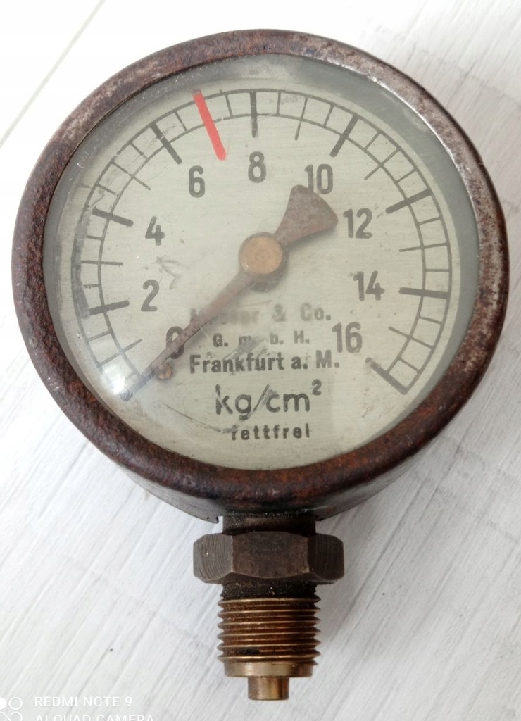 Stary manometr - 12573461726 - oficjalne archiwum Allegro